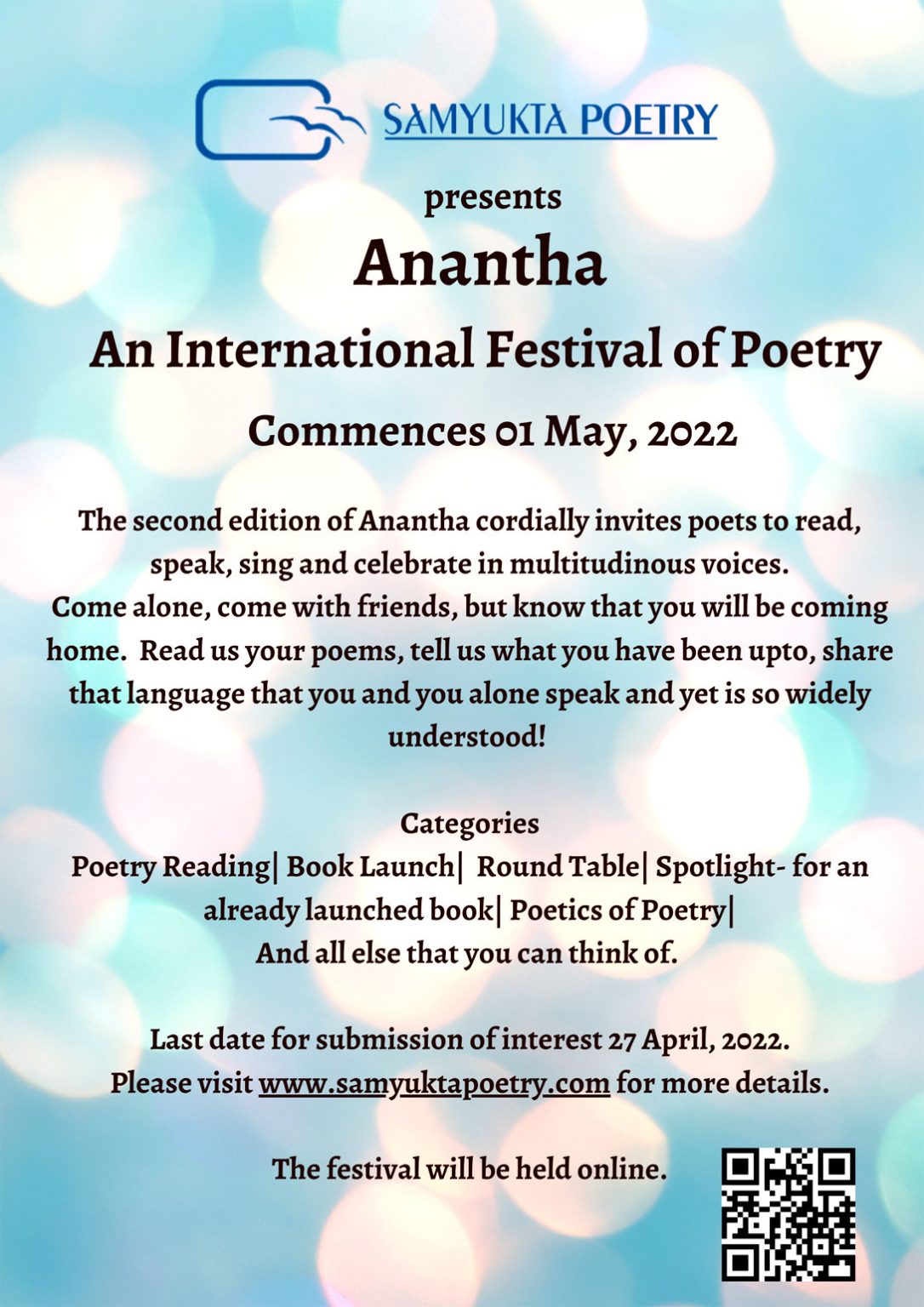 Anantha 2022 – Samyukta Poetry